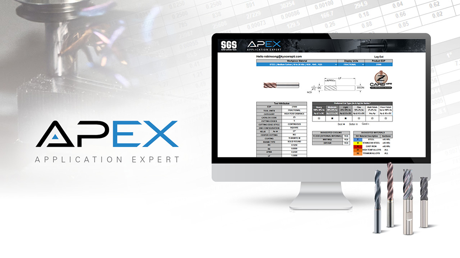 Kyocera SGS Launches APEX Web Tool to Optimize Machining Performance and Enhance Decision-Making ...